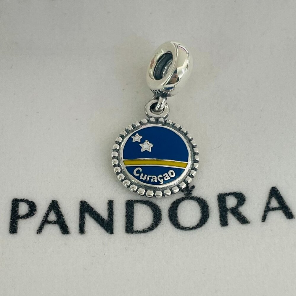 Pandora Curacao Caribbean Exclusive Flag Sterling Sil… - Gem
